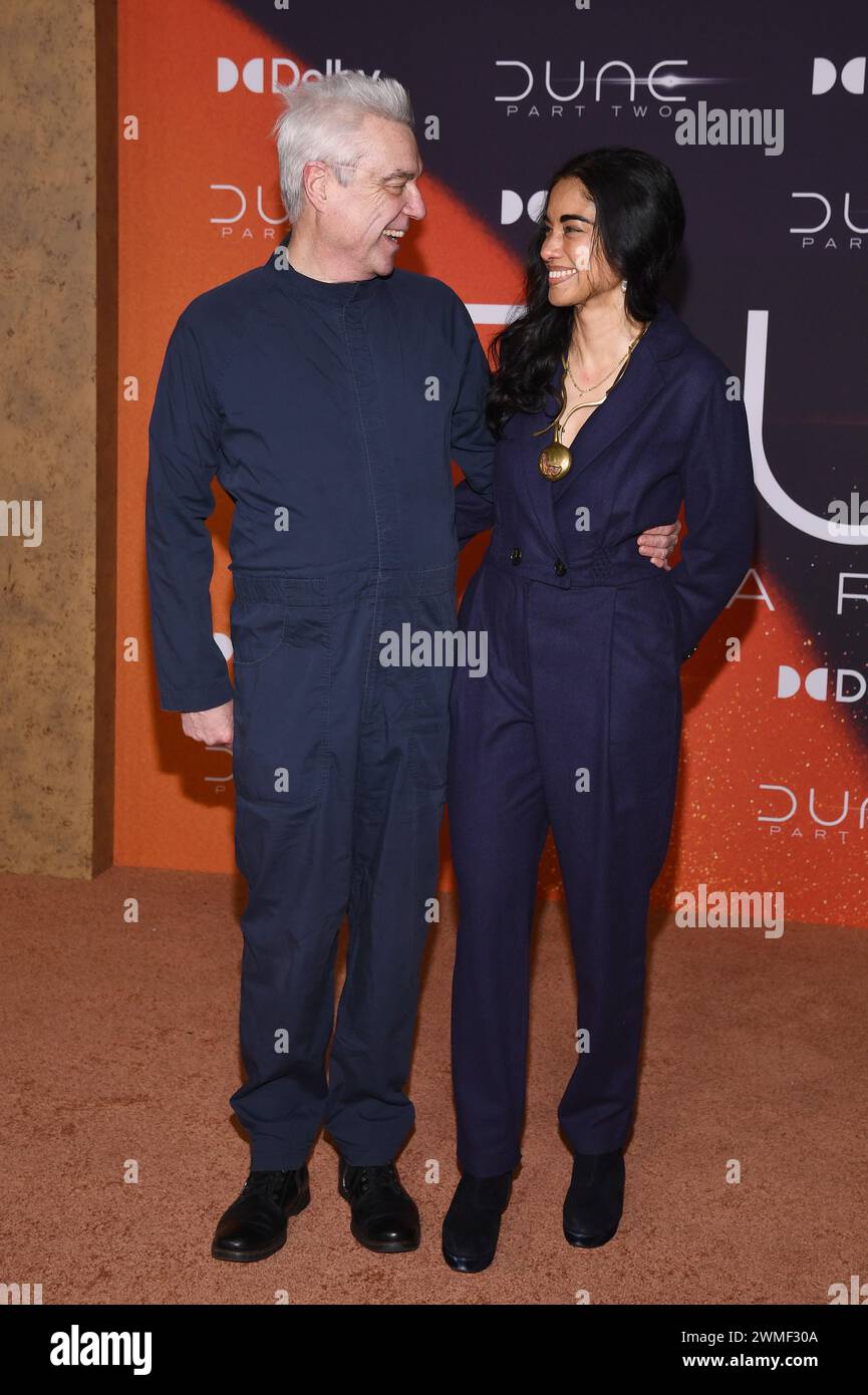 New York, USA. 25th Feb, 2024. (L-R) David Byrne and Mala Gaonkar ...