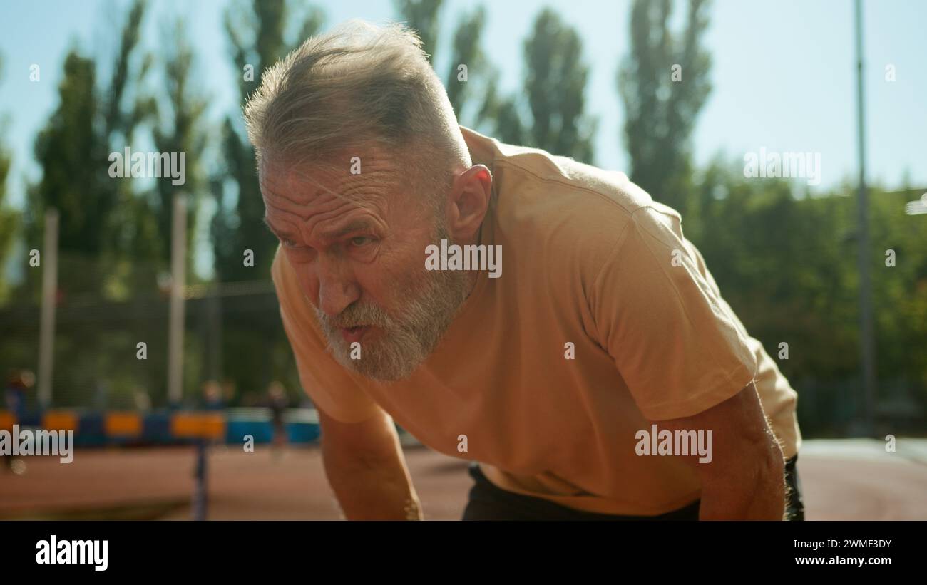 Man breathing heavily after workout hi-res stock photography and images ...