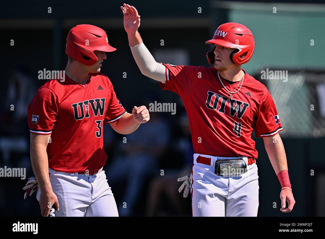 Incarnate Word's Sterling Sutcliffe, right, and Ryan Scott celebrate a ...