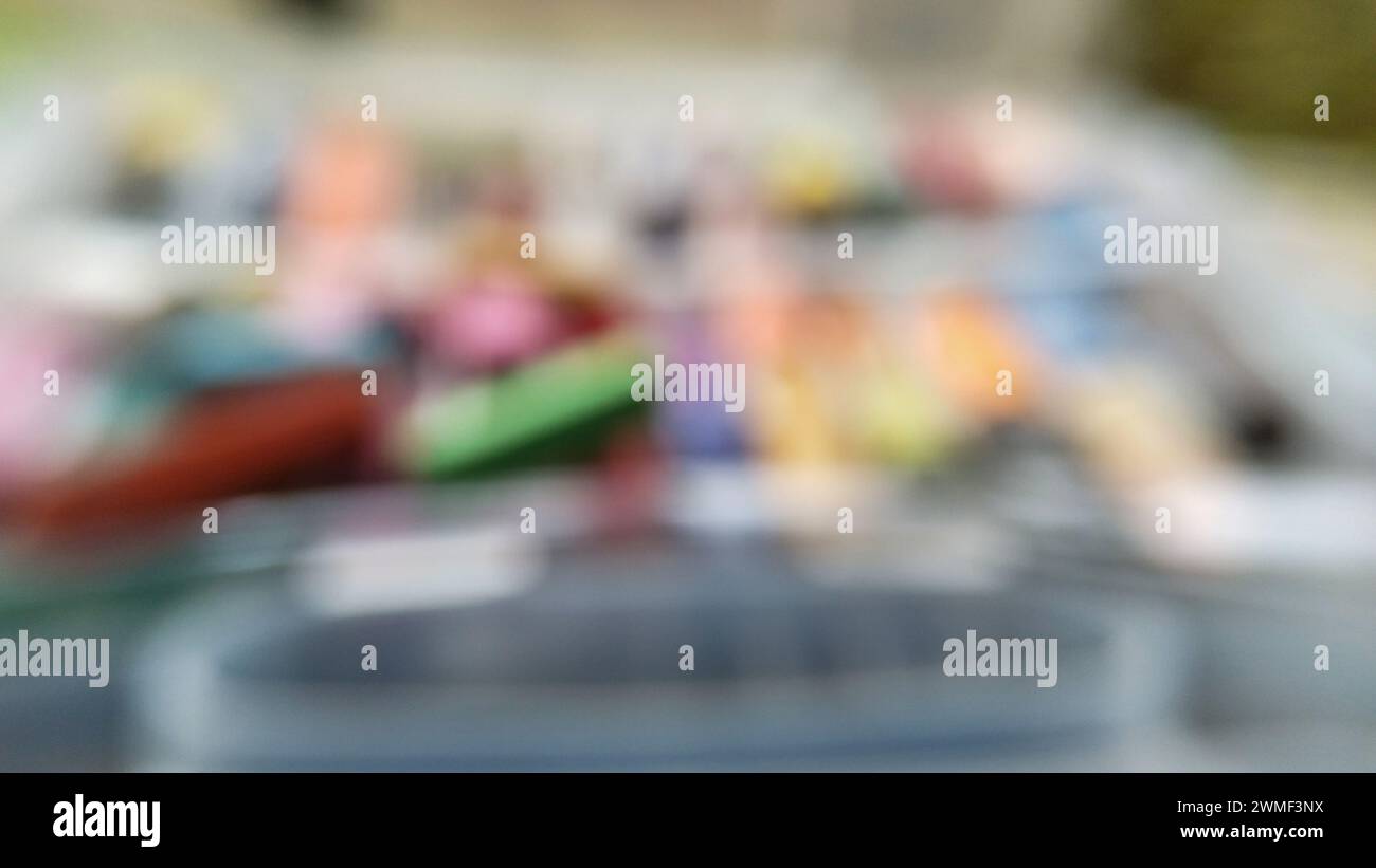 Macro blur photo of colorful crayon objects Stock Photo - Alamy