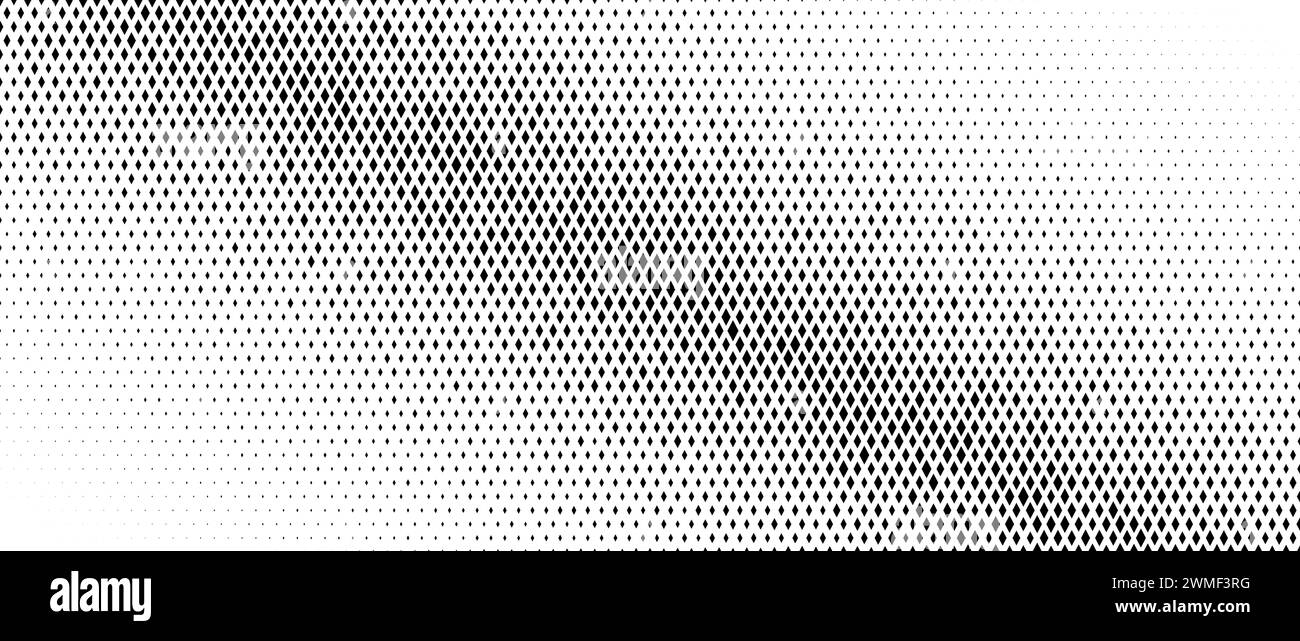 Rhombus gradient halftone texture. Diamond shape dot fading background ...
