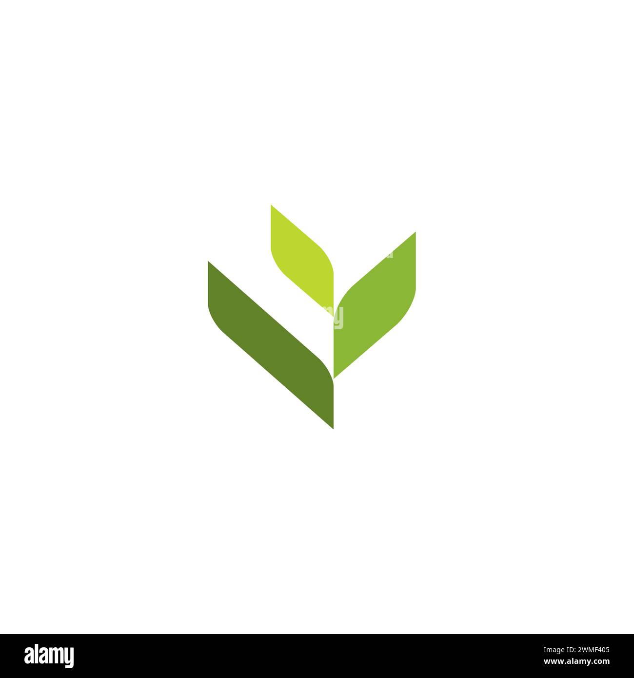 V Leaf Simple Logo. Organic vector Stock Vector Image & Art - Alamy