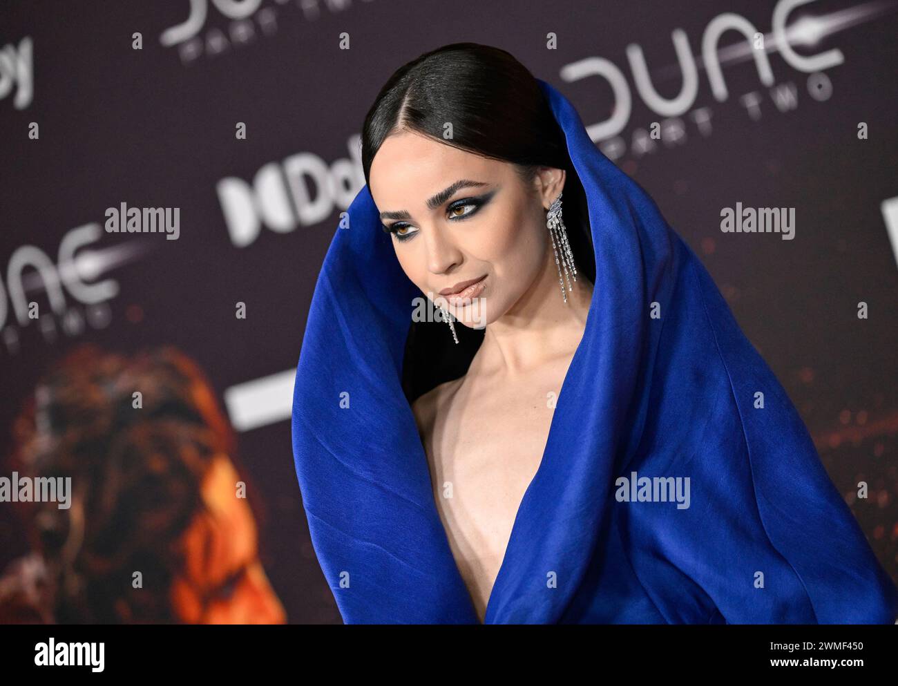 Sofia Carson attends the premiere of "Dune: Part Two" at Lincoln Center Plaza on Sunday, Feb. 25 ...