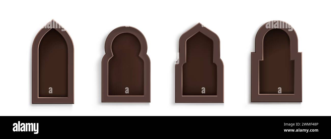 Traditional Arab frame for Islam holiday design. Realistic vector ...