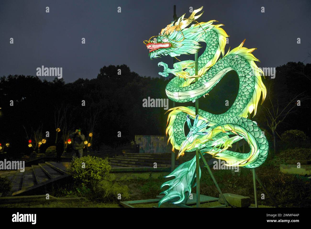 **CHINESE MAINLAND, HONG KONG, MACAU AND TAIWAN OUT** Dragon lanterns ...