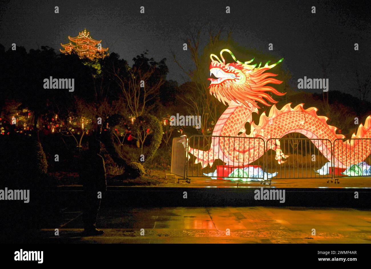 **CHINESE MAINLAND, HONG KONG, MACAU AND TAIWAN OUT** Dragon lanterns ...
