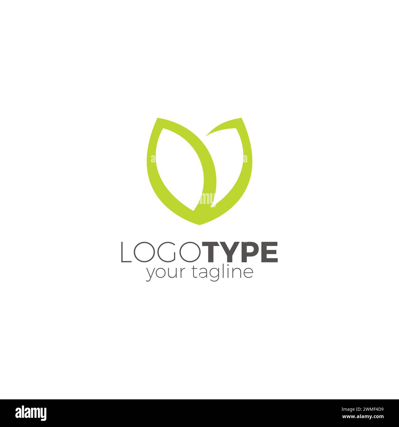 V Leaf Simple Logo Design. Letter V Flower Logo Stock Vector Image ...