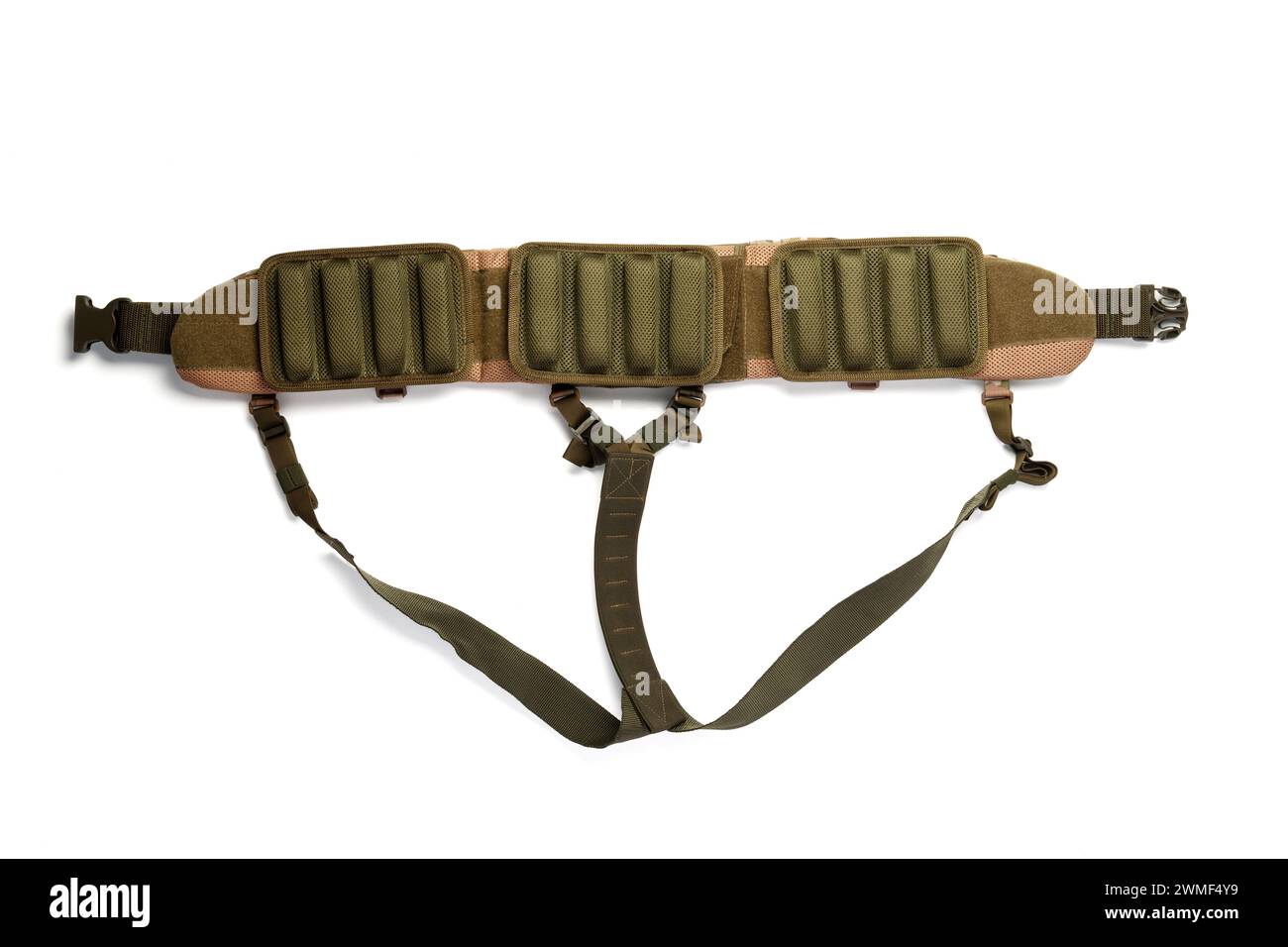 Military tactical belt isolated on white background Stock Photo - Alamy