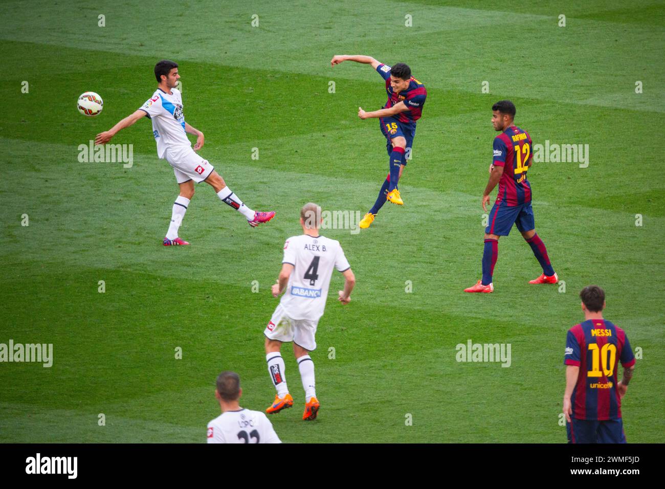 MARC BARTRA, BARCELONA FC, 2015: Marc Bartra of Barcelona shoots from ...