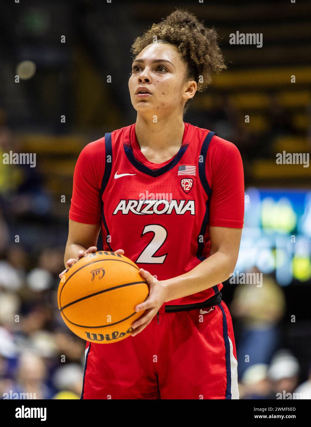 February 25, 2024 Berkeley, CA U.S.A. Arizona guard Jada Williams (2)at ...