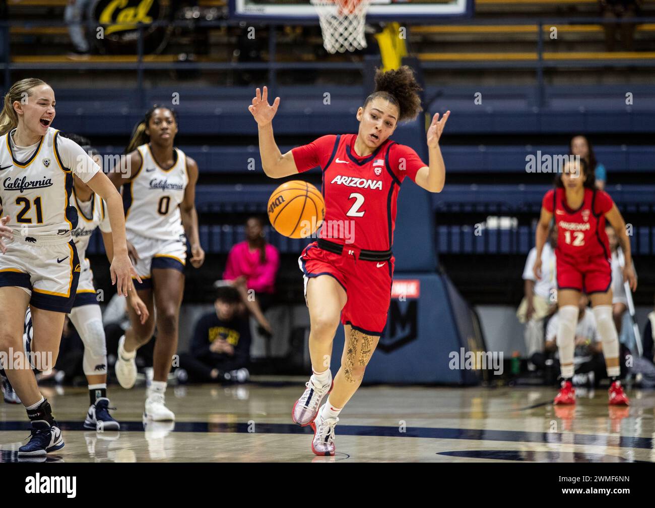 February 25, 2024 Berkeley, CA U.S.A. Arizona guard Jada Williams (2 ...