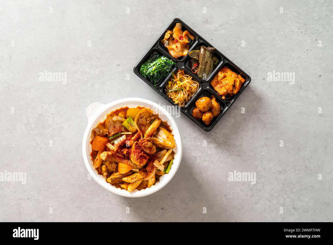 Chicken Stew Korean food dish Duck Bulgogi stir-fried spicy pork ...