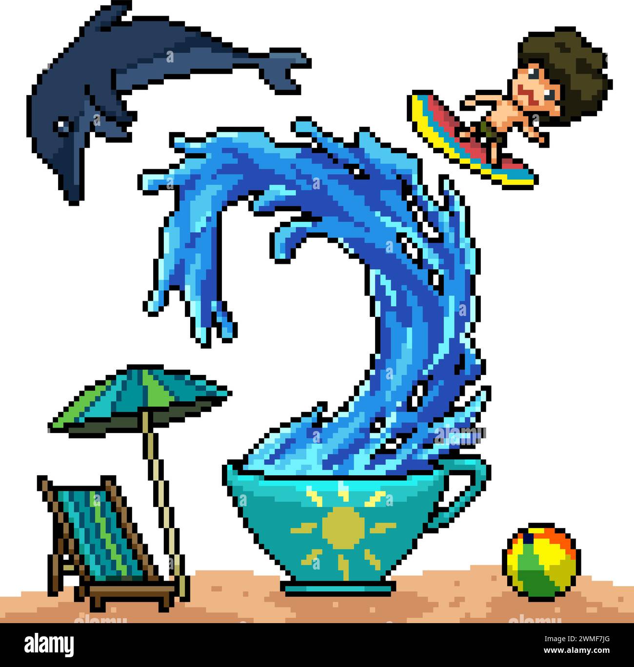 Vacation beach Stock Vector Images - Alamy