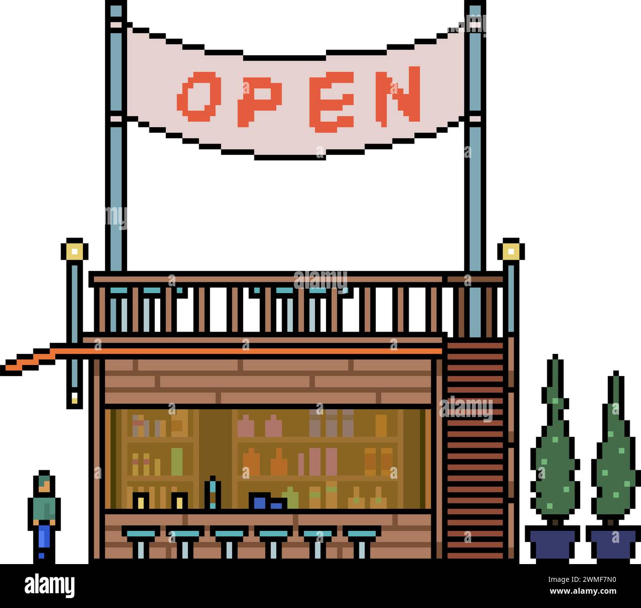 Pixel art flag Cut Out Stock Images & Pictures - Alamy