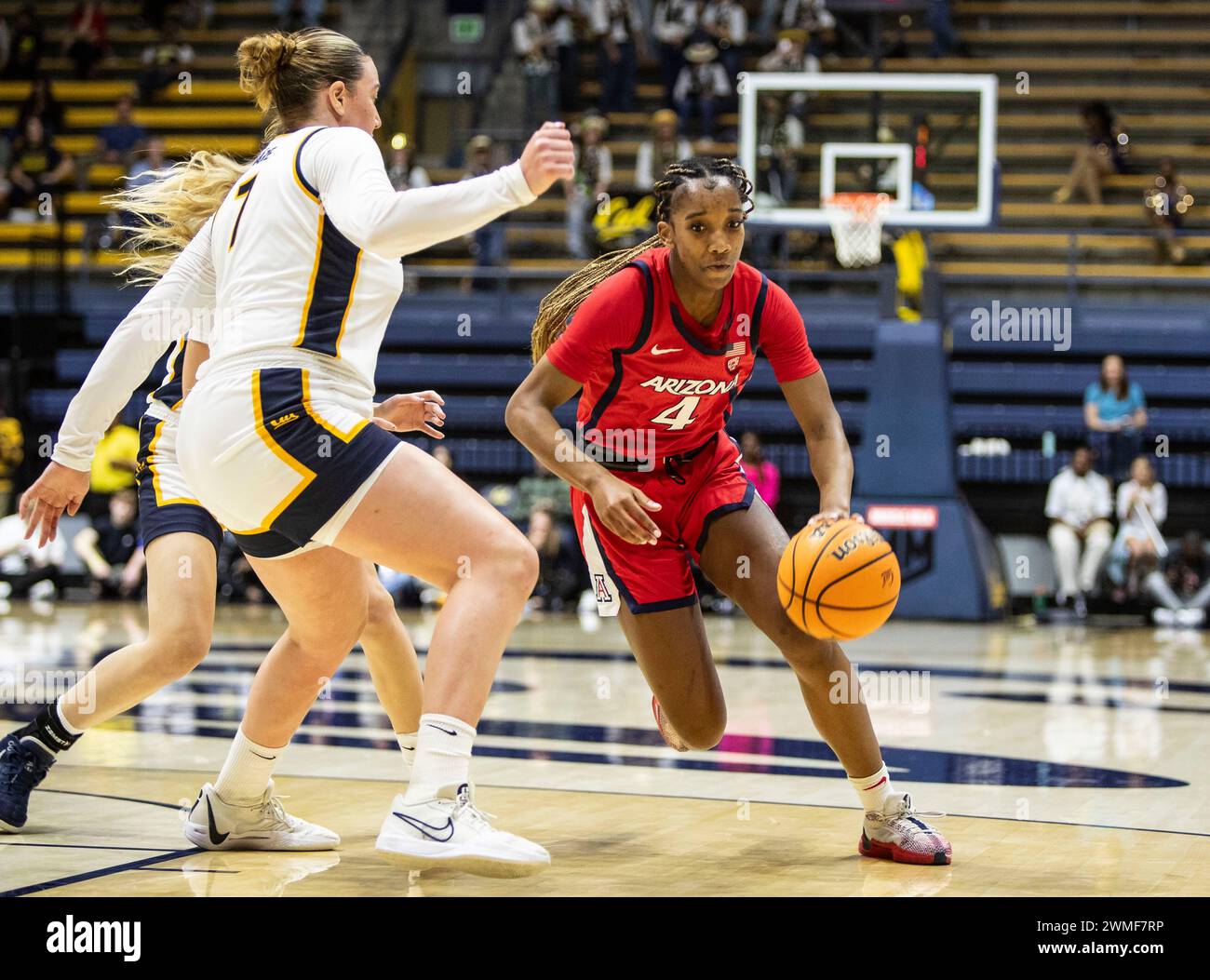 Berkeley, CA U.S. 25th Feb, 2024. A. Arizona guard Skylar Jones (4 ...