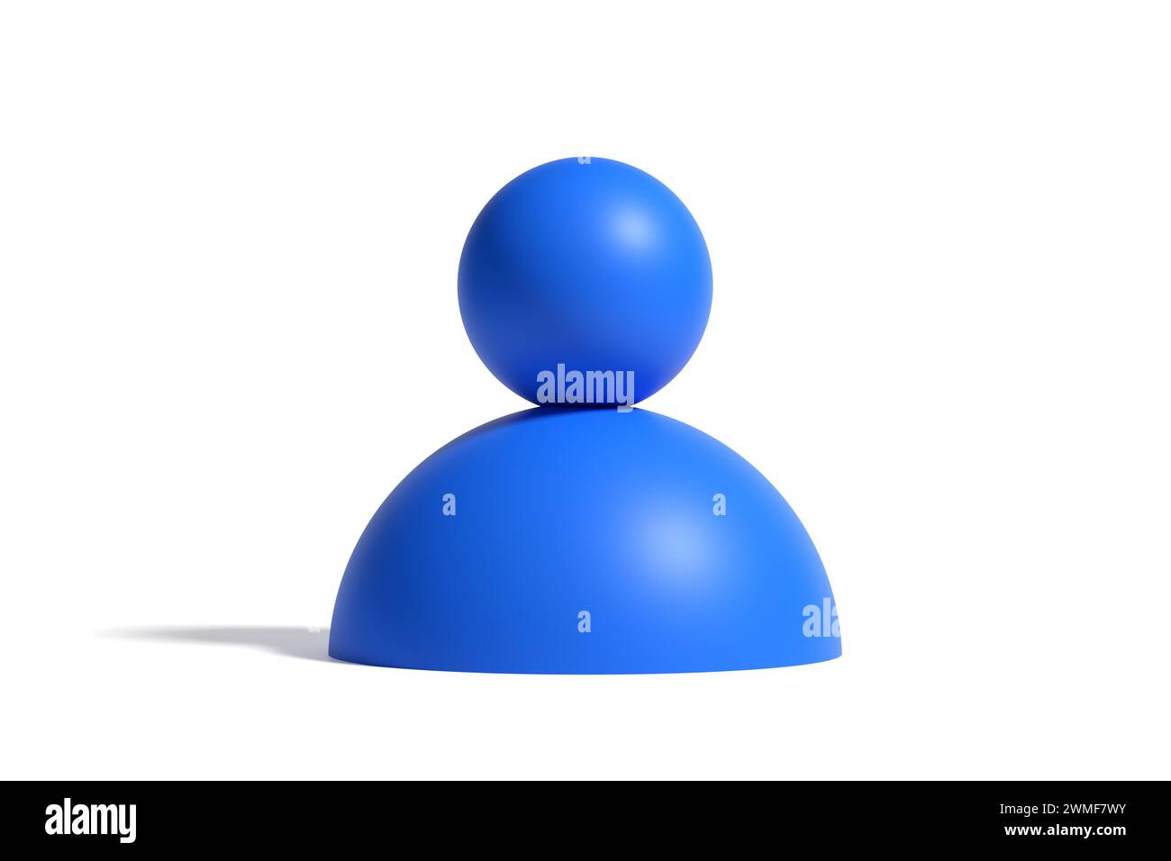 3D render user or person icon isolated on white background Stock Photo ...