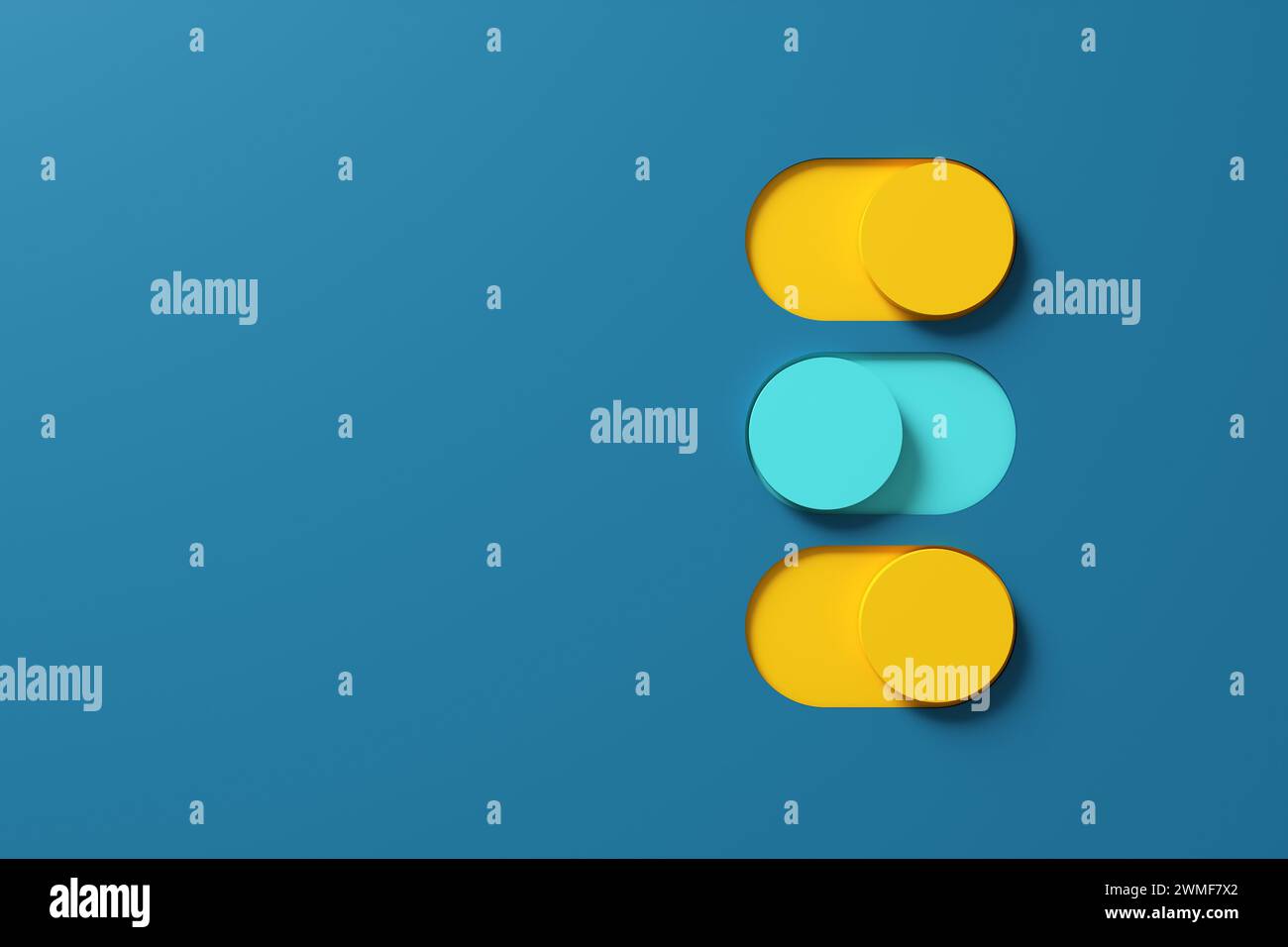 The disabled switch button among enabled ones. Permission settings ...