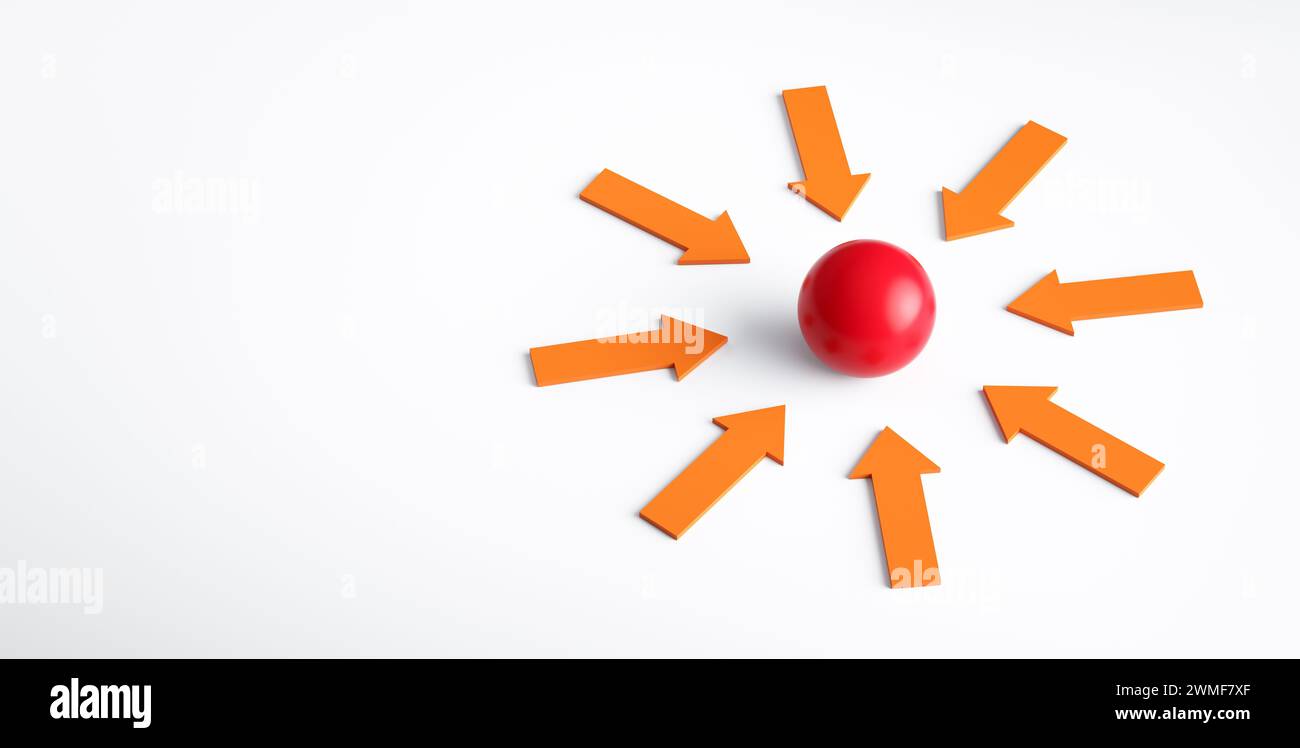 Customer centricity or customer centric culture concept. Directional ...