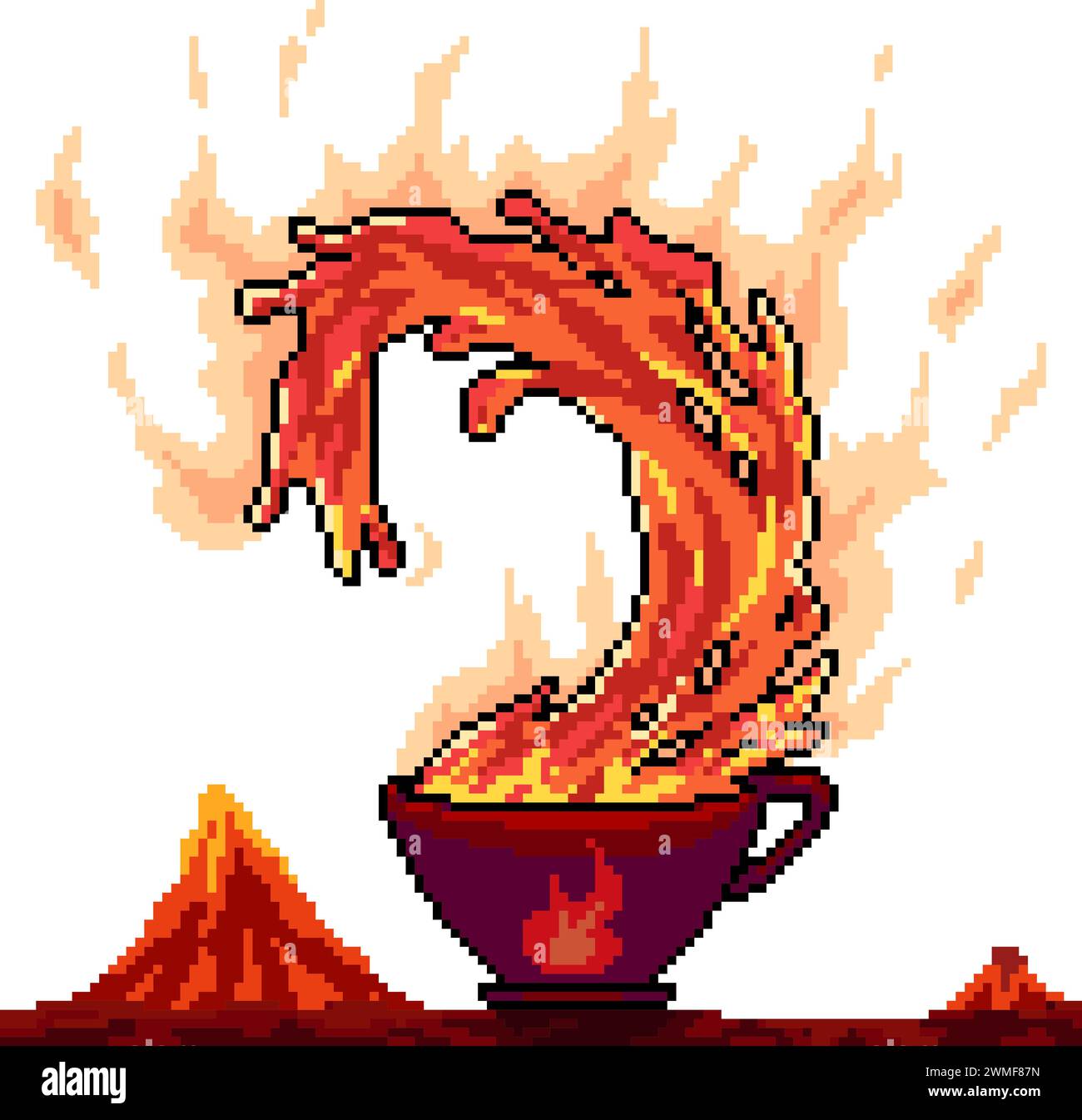 vector pixel art of volcano magma drink Stock Vector Image & Art - Alamy vector pixel art of volcano magma drink Stock Vector Image & Art - Alamy
