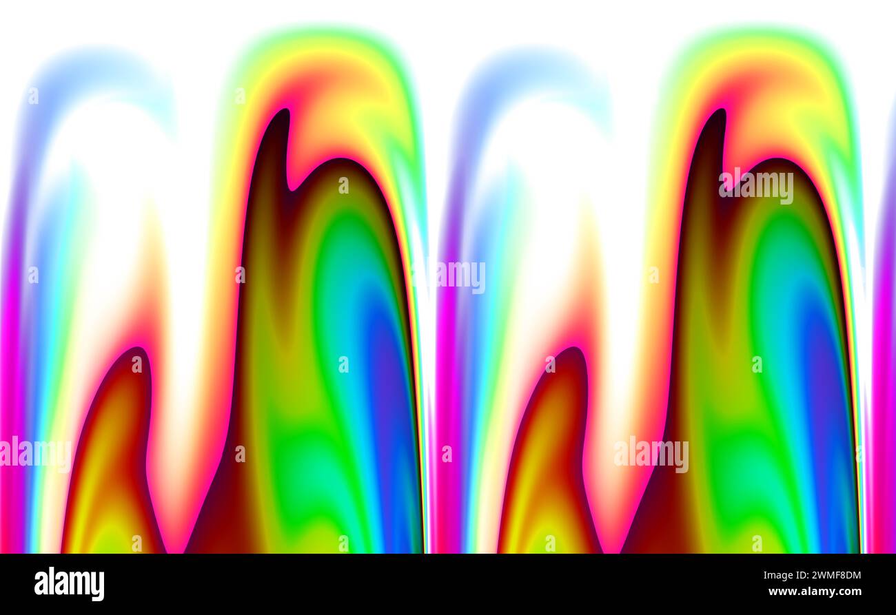 multi-coloured rainbow symmetric bright vivid smooth gradient fluid ...