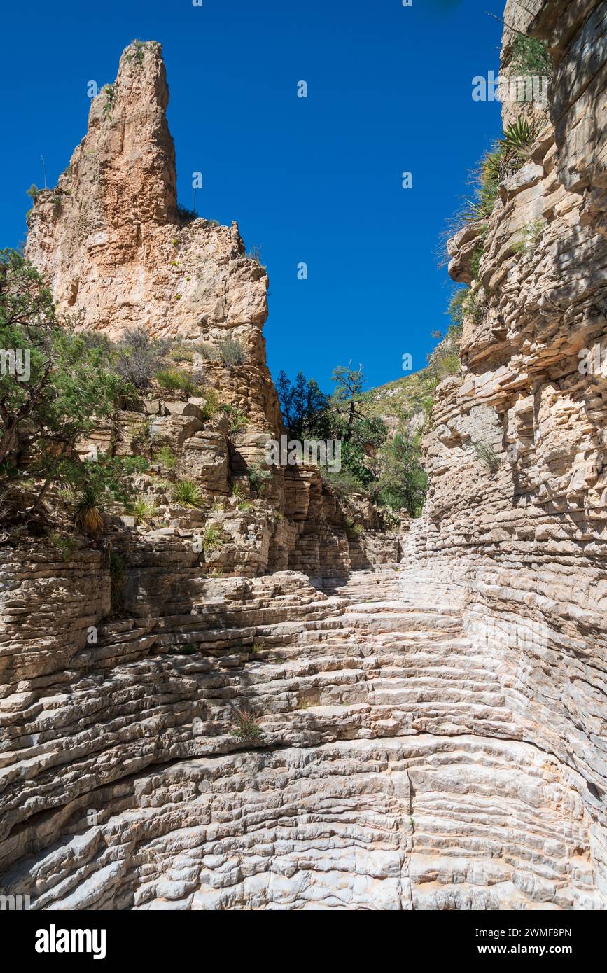 The Devil's Hall Trail at Guadalupe Mountains National Park in Western ...