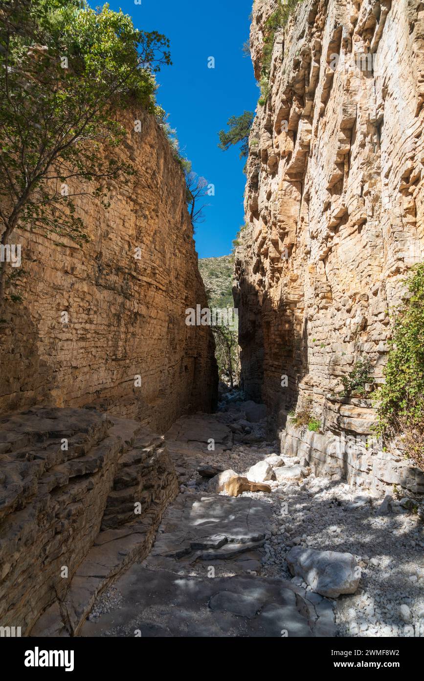 The Devil's Hall Trail at Guadalupe Mountains National Park in Western ...