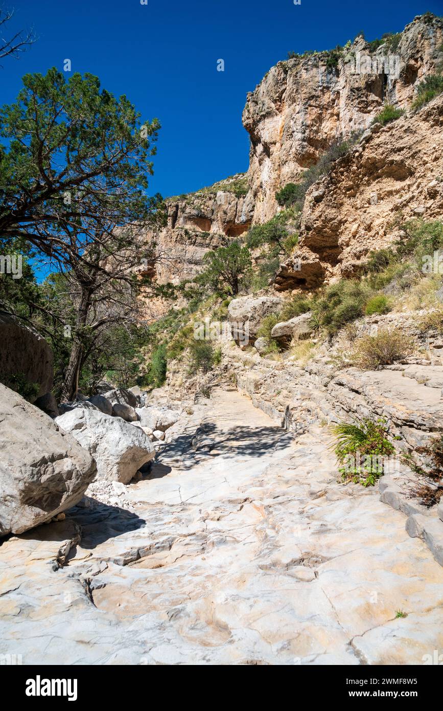 The Devil's Hall Trail at Guadalupe Mountains National Park in Western ...
