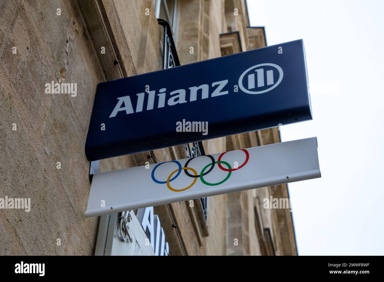 Bordeaux , France - 02 19 2024 : allianz insurance JO Paris 2024 ...