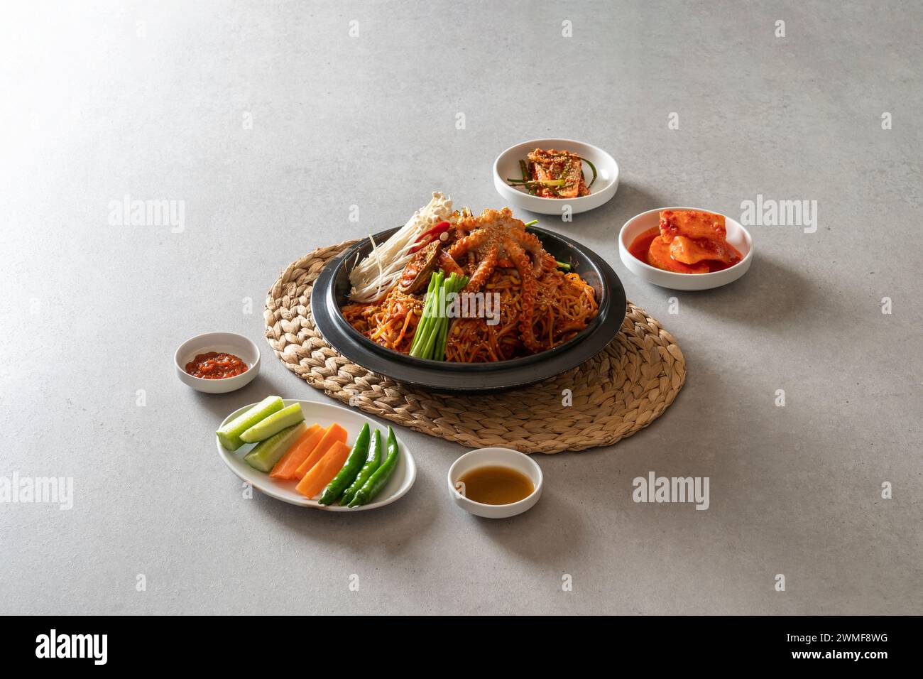 Korean food dish Steamed pork spine seasoning soup seafood Stock Photo ...