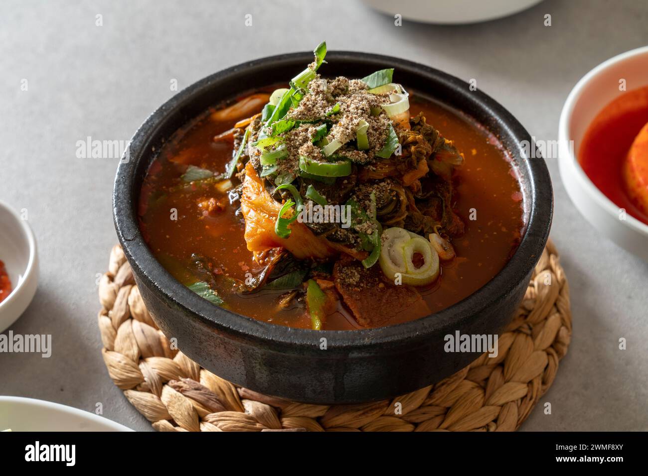 Korean food dish Steamed pork spine seasoning soup Stock Photo - Alamy