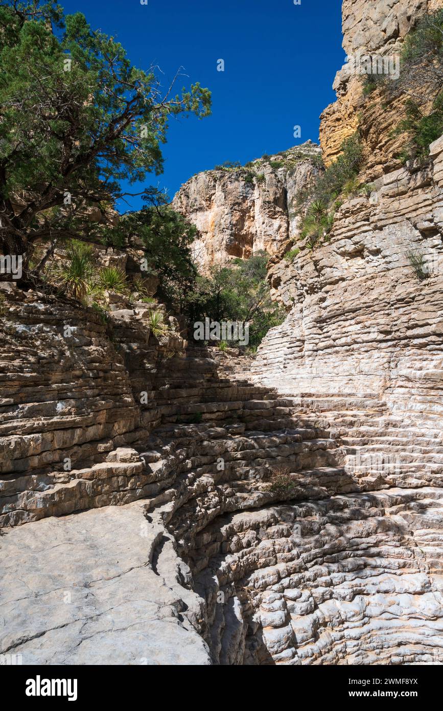 The Devil's Hall Trail at Guadalupe Mountains National Park in Western ...
