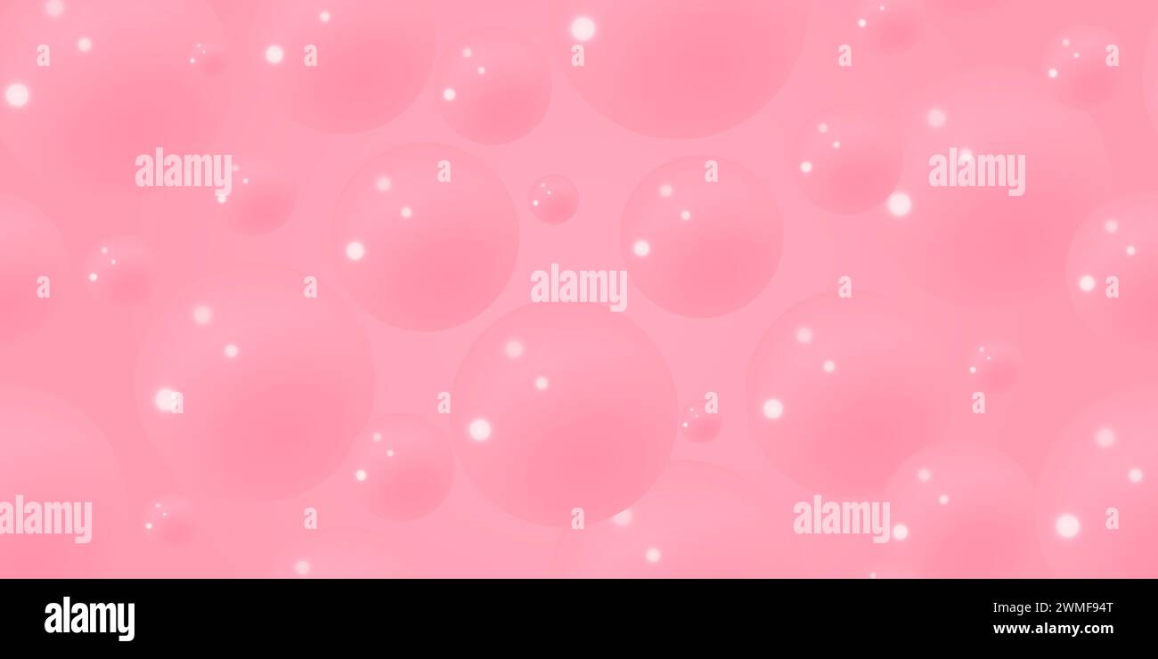 A pink background with bubbles on it. Abstract bubble background. 3d ...