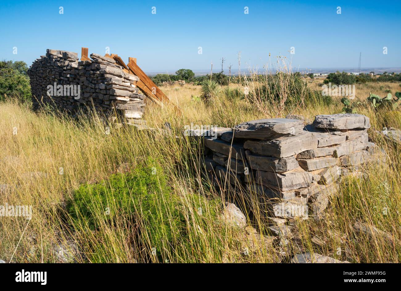 Ruins at Guadalupe Mountains National Park in Western Texas, USA Stock ...