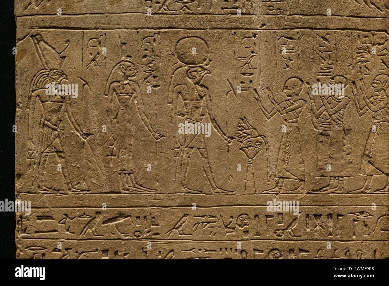 Funerary stela of the priest Gem. Limestone, Akhmim, Ptolemaic Period ...
