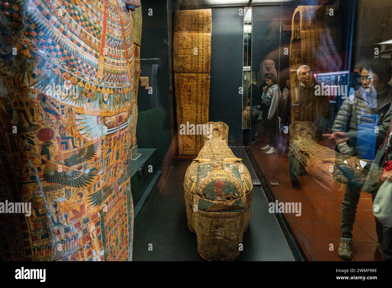 anthropomorphic mummy coffin of Amenhotep, wood, Thebes, 10th B.C ...