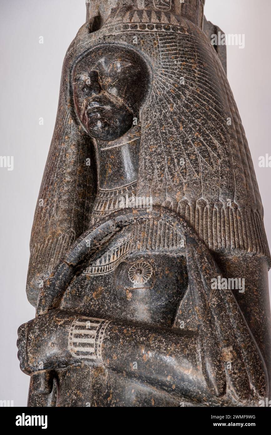 statue of the queen Tuya, granite, found in Rome, - Horti Sallustiani ...