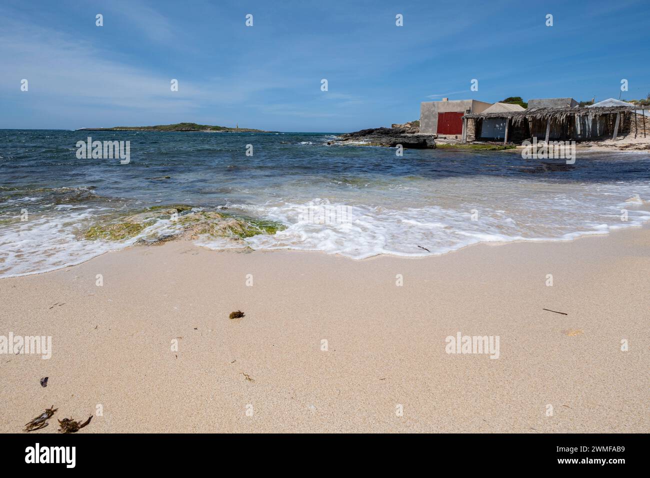 Can Curt beach, Colònia de Sant Jordi, Ses Salines district, Mallorca ...