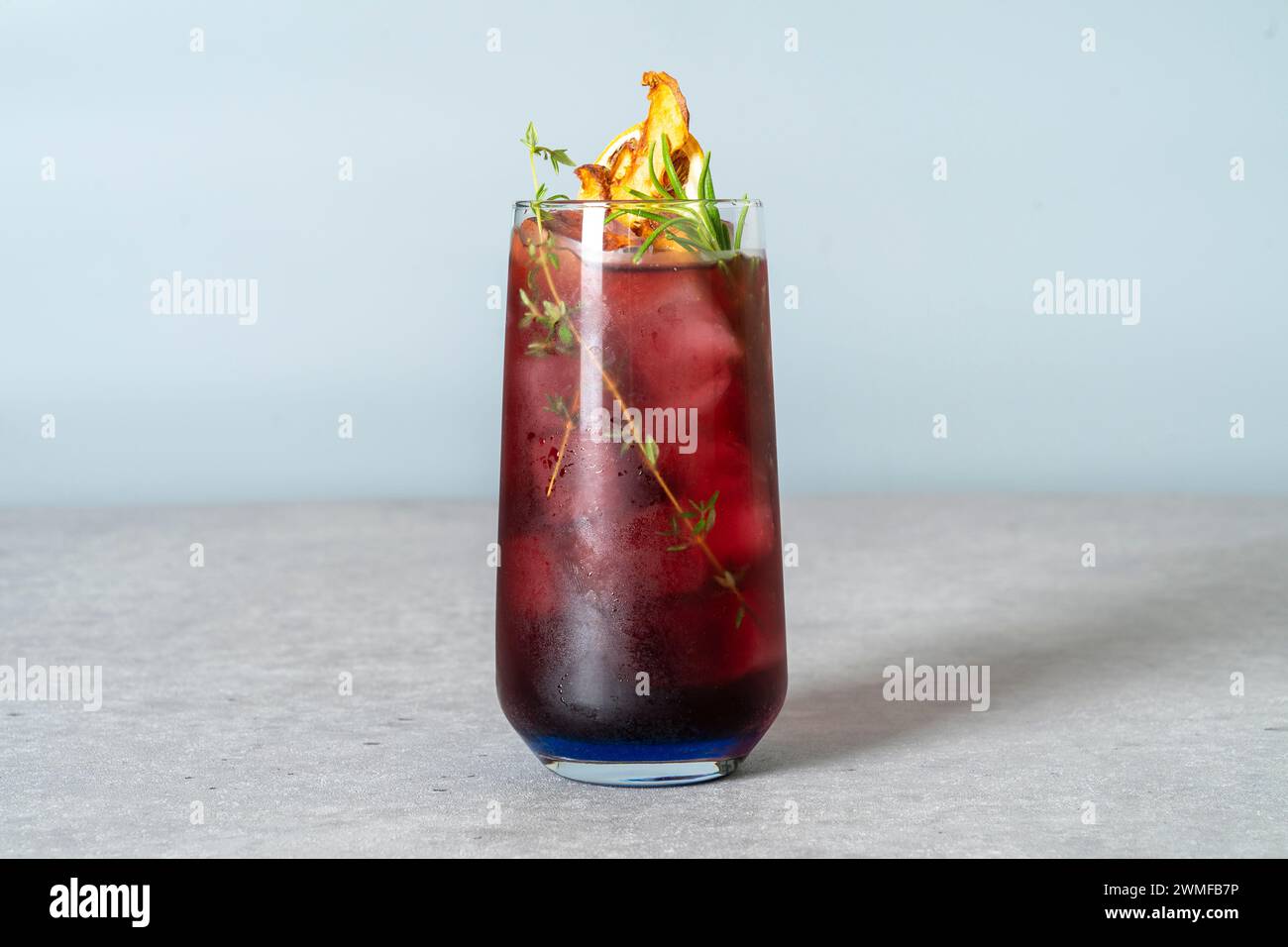 triple iced tea Korean food dish all blue Stock Photo - Alamy