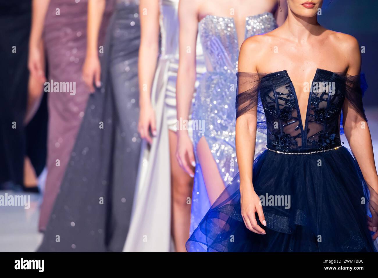 Female models present new creation on the runway from autumn/winter ...
