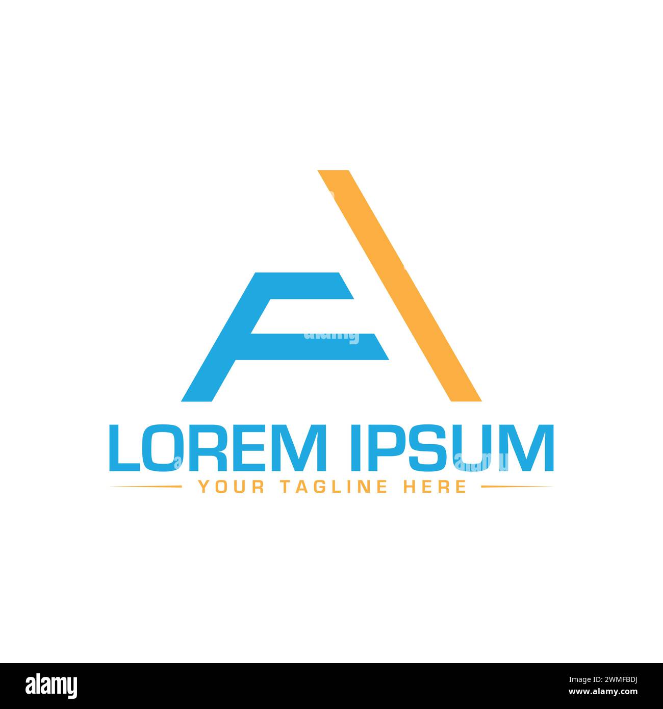 FA Letter Logo Design. Creative and Modern FA Logo Design Stock Vector ...