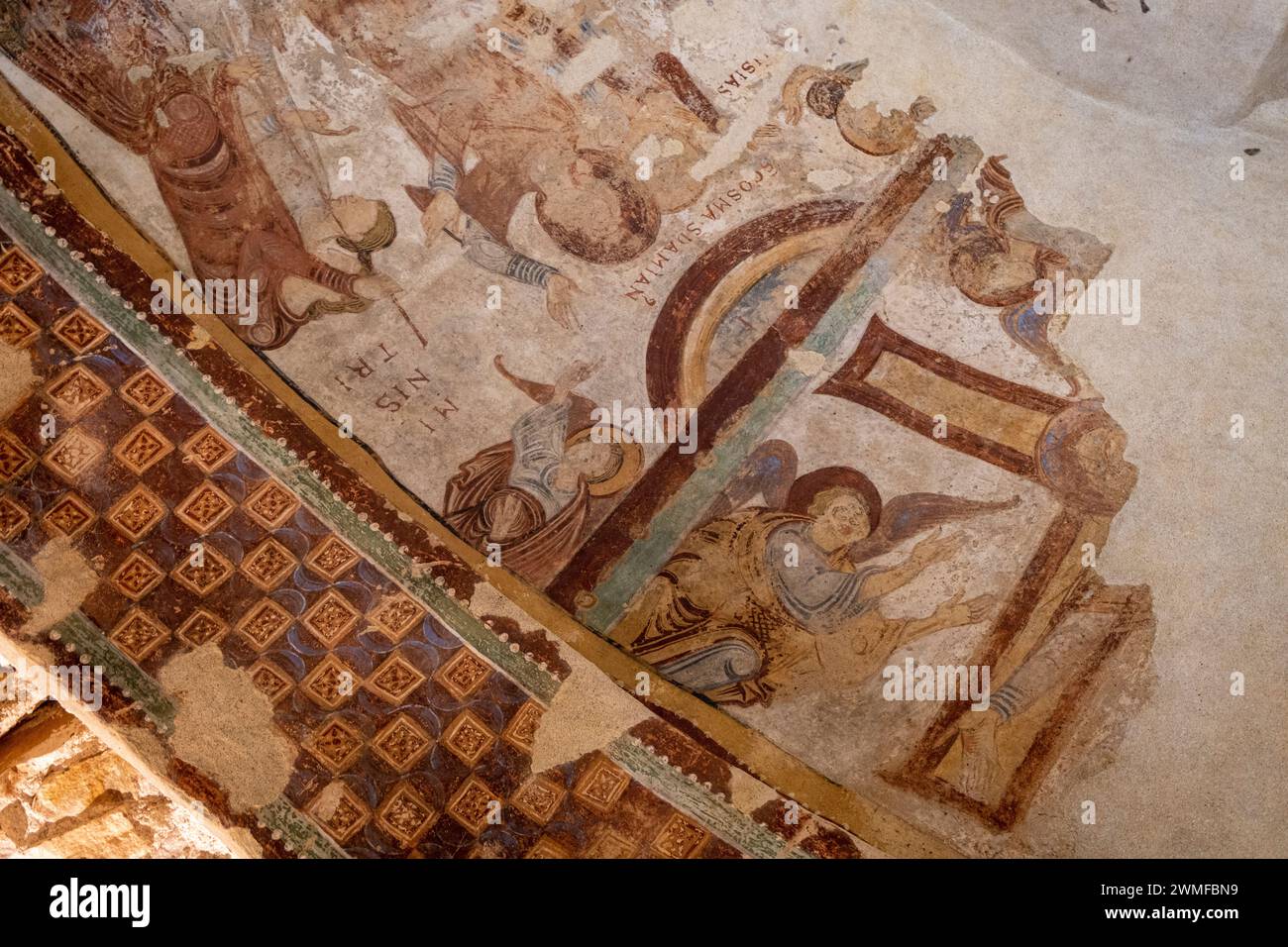 pre-romanesque church, the paintings of San Cosme and San Damián, from ...
