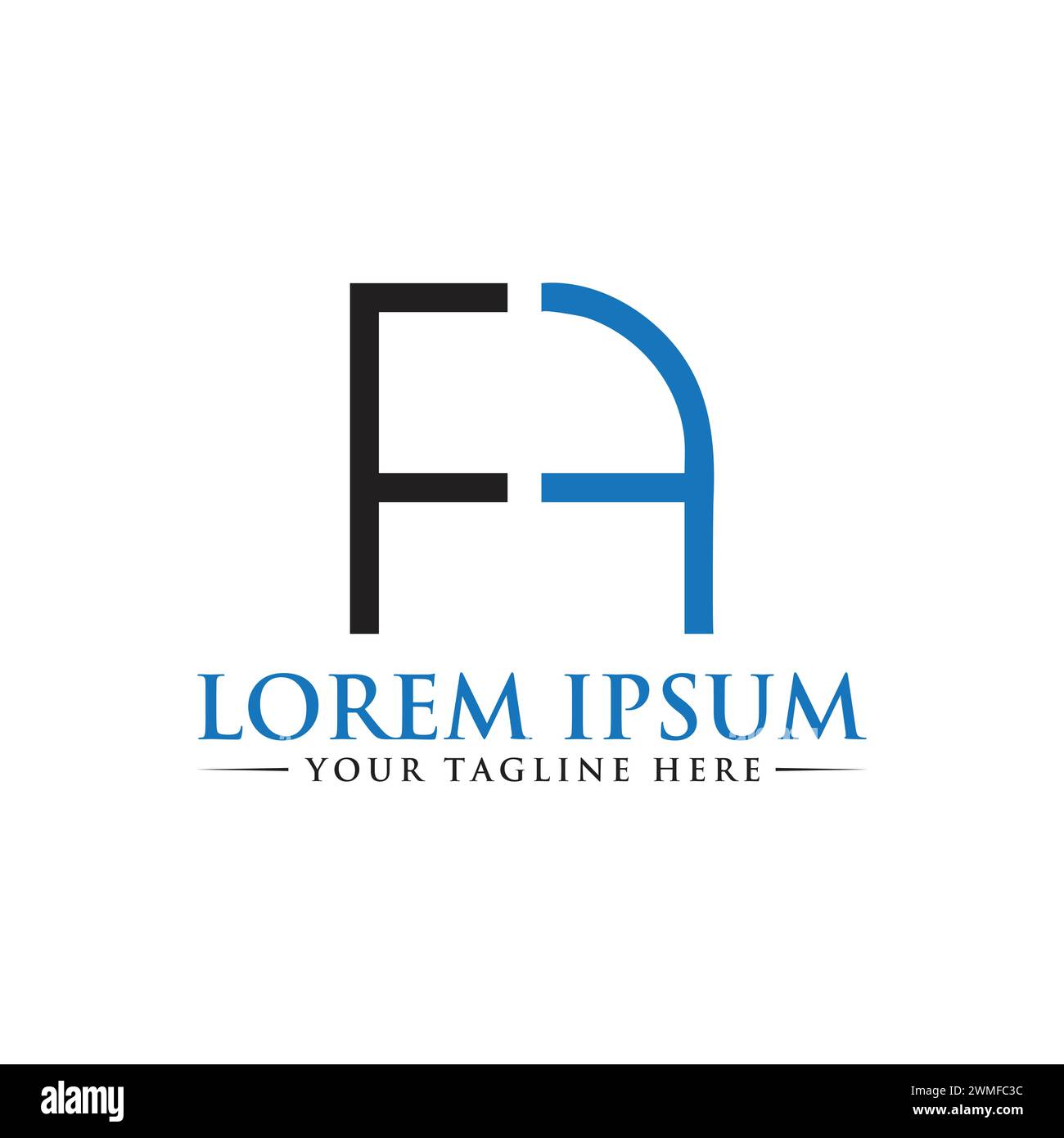 FA Letter Logo Design. Creative and Modern FA Logo Design Stock Vector ...