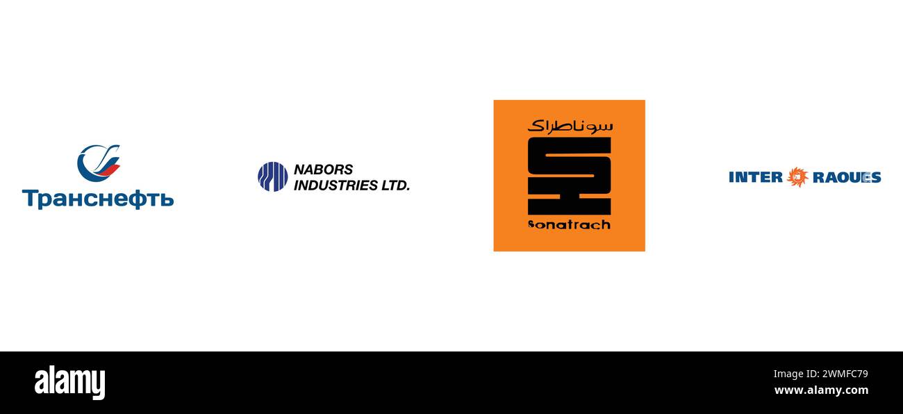 NABORS INDUSTRIES, INTER RAO, SONATRACH, TRANSNEFT. vector illustration ...
