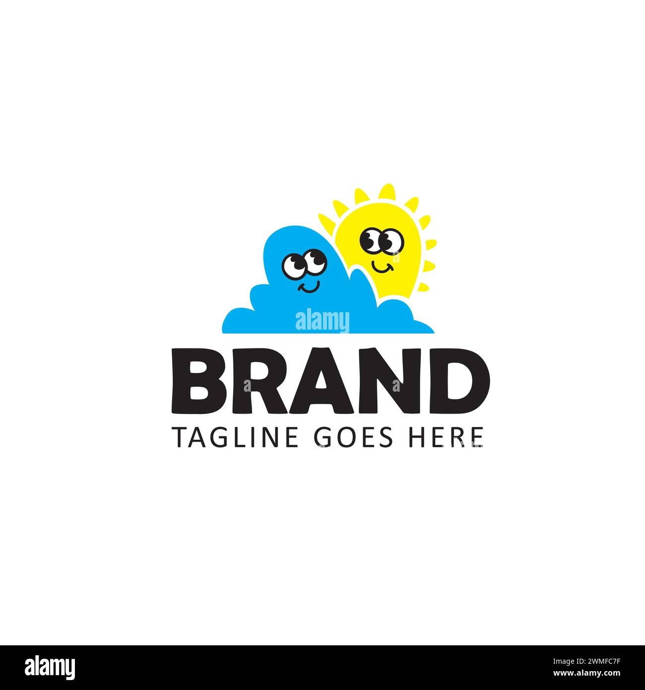 creative cloud sun logo design vector graphic symbol icon illustration ...