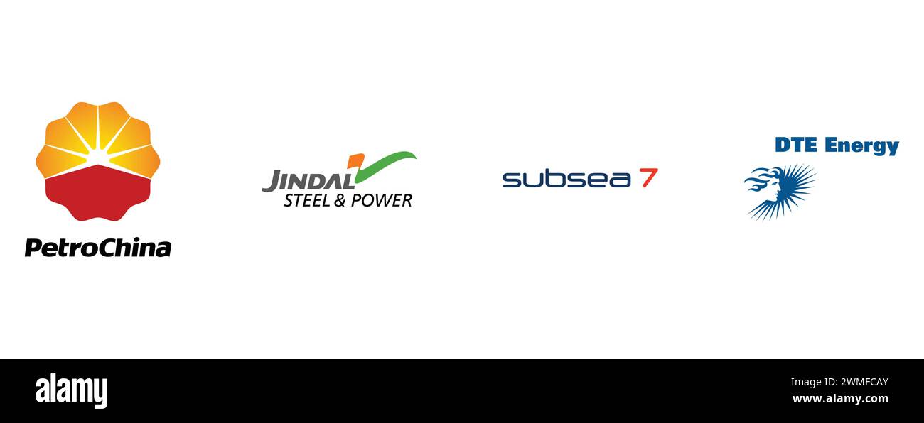 THAI OIL, CENTRICA, HALLIBURTON, ESSAR. vector illustration isolated on ...