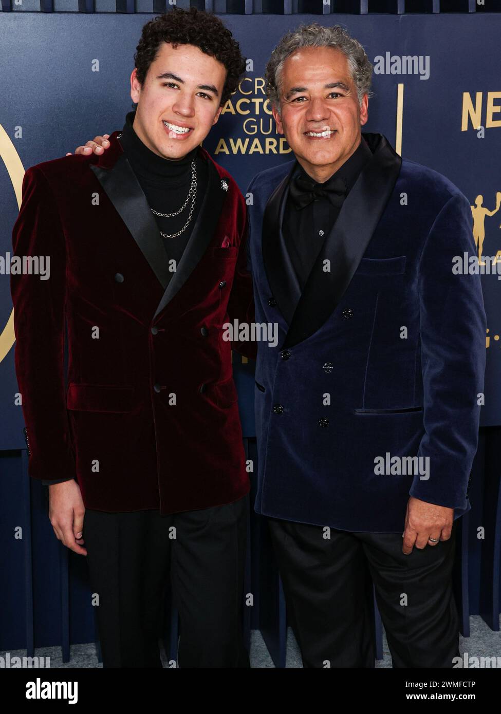 LOS ANGELES, CALIFORNIA, USA - FEBRUARY 24: Clemente Ortiz and father ...