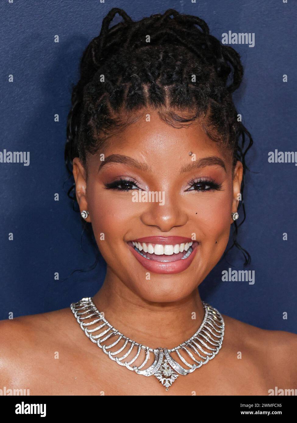 LOS ANGELES, CALIFORNIA, USA - FEBRUARY 24: Halle Bailey wearing Dolce ...