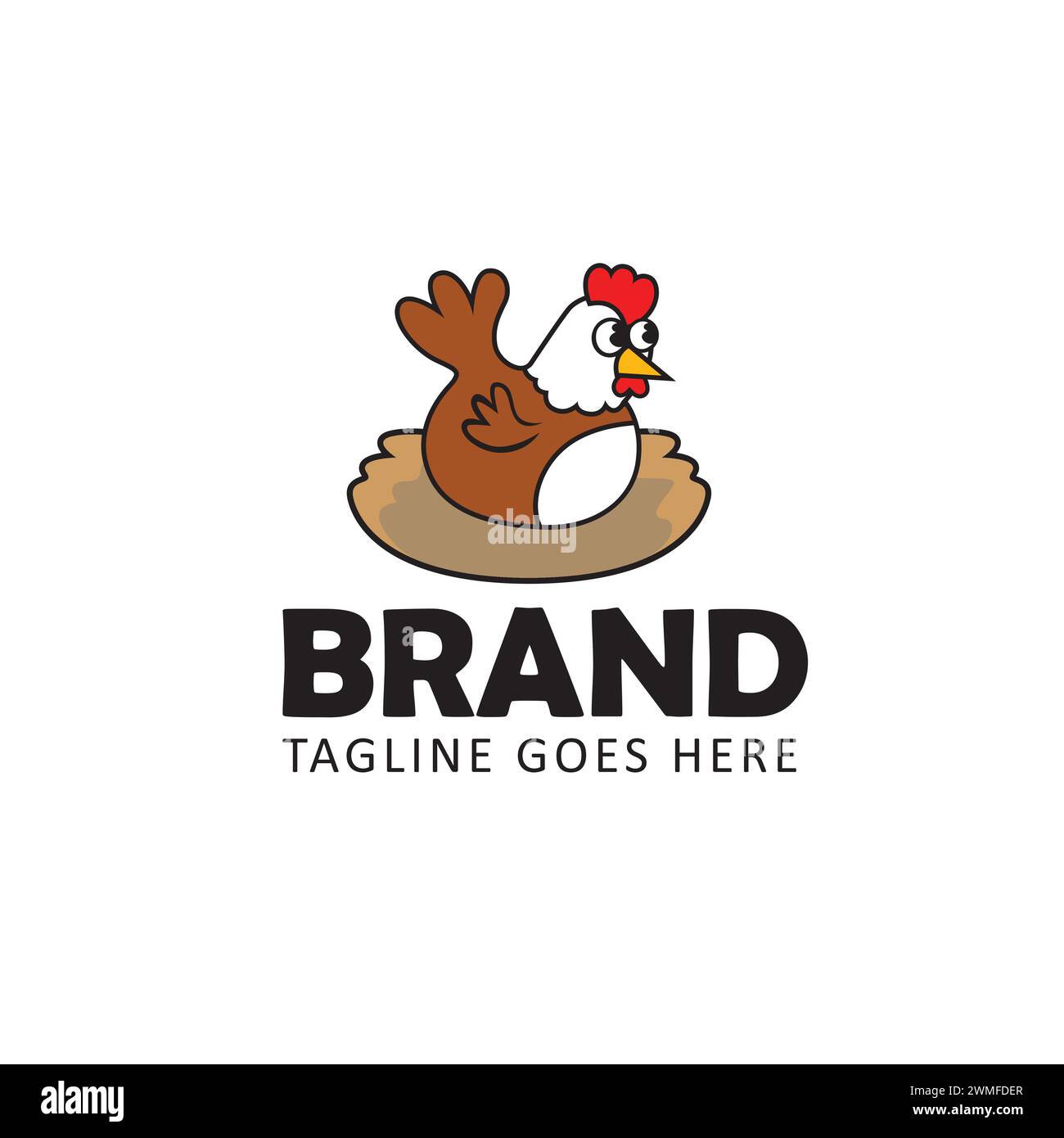 chicken farm logo design template vector Stock Vector Image & Art - Alamy