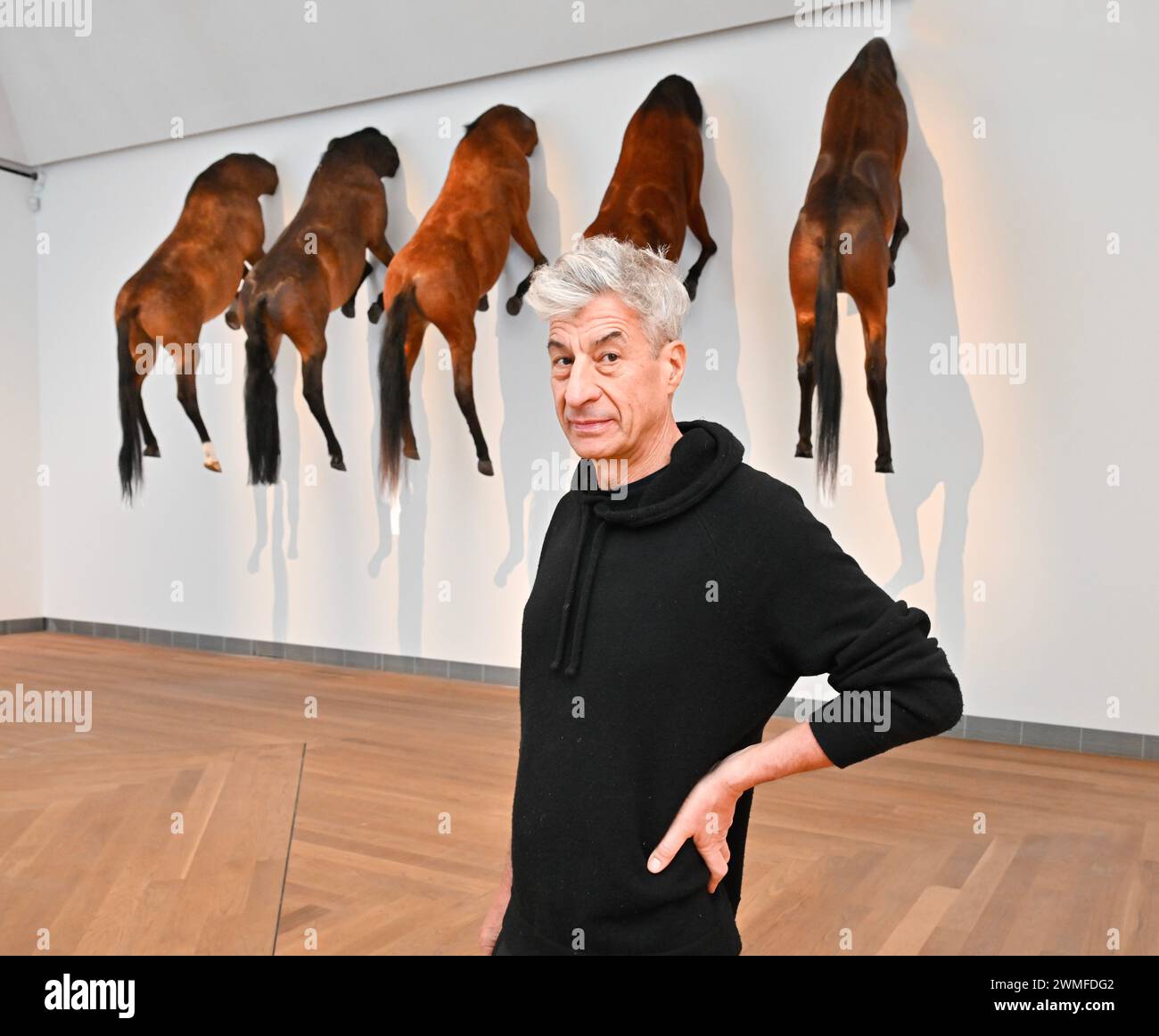 Italian artist Maurizio Cattelan photographed at his exhibition "The ...
