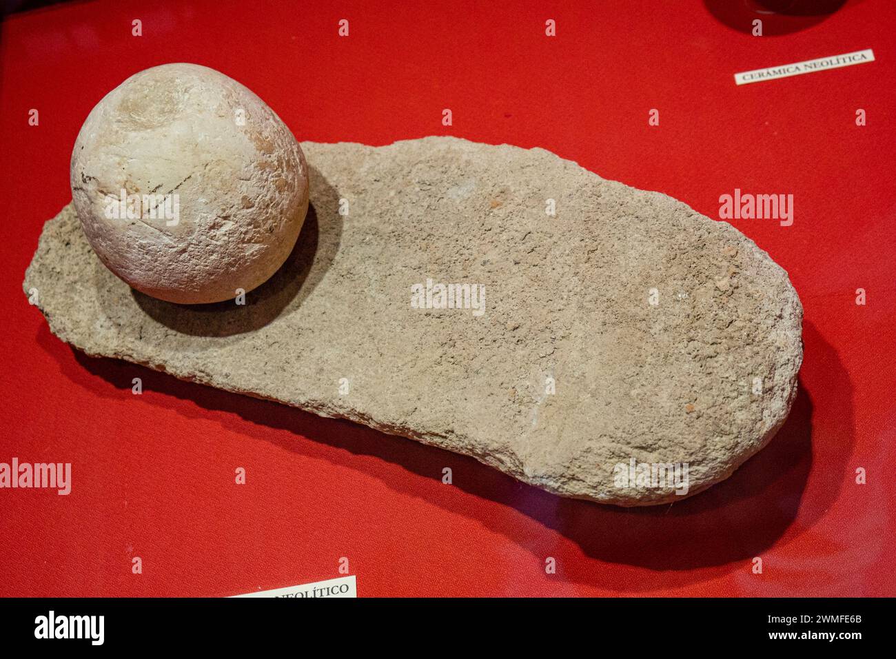 Neolithic manual mill, Museo Comarcal de Molina de Aragón, Guadalajara ...